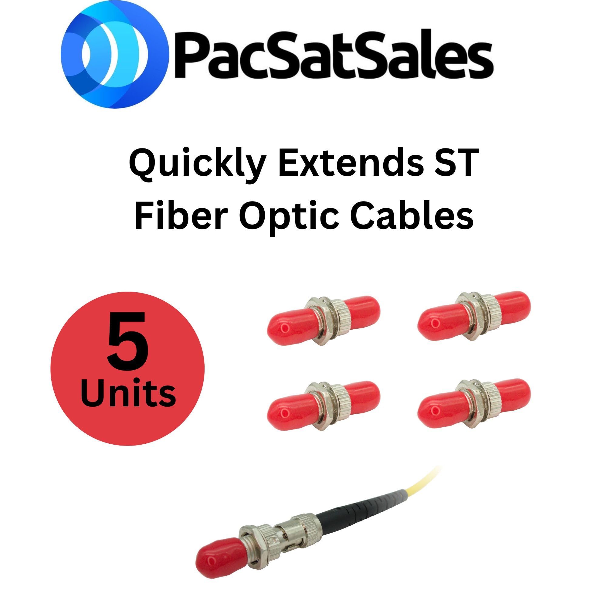 Snapklik.com : PacSatSales ST Coupler - 5 Pack - ST Fiber Optic Coupler ...