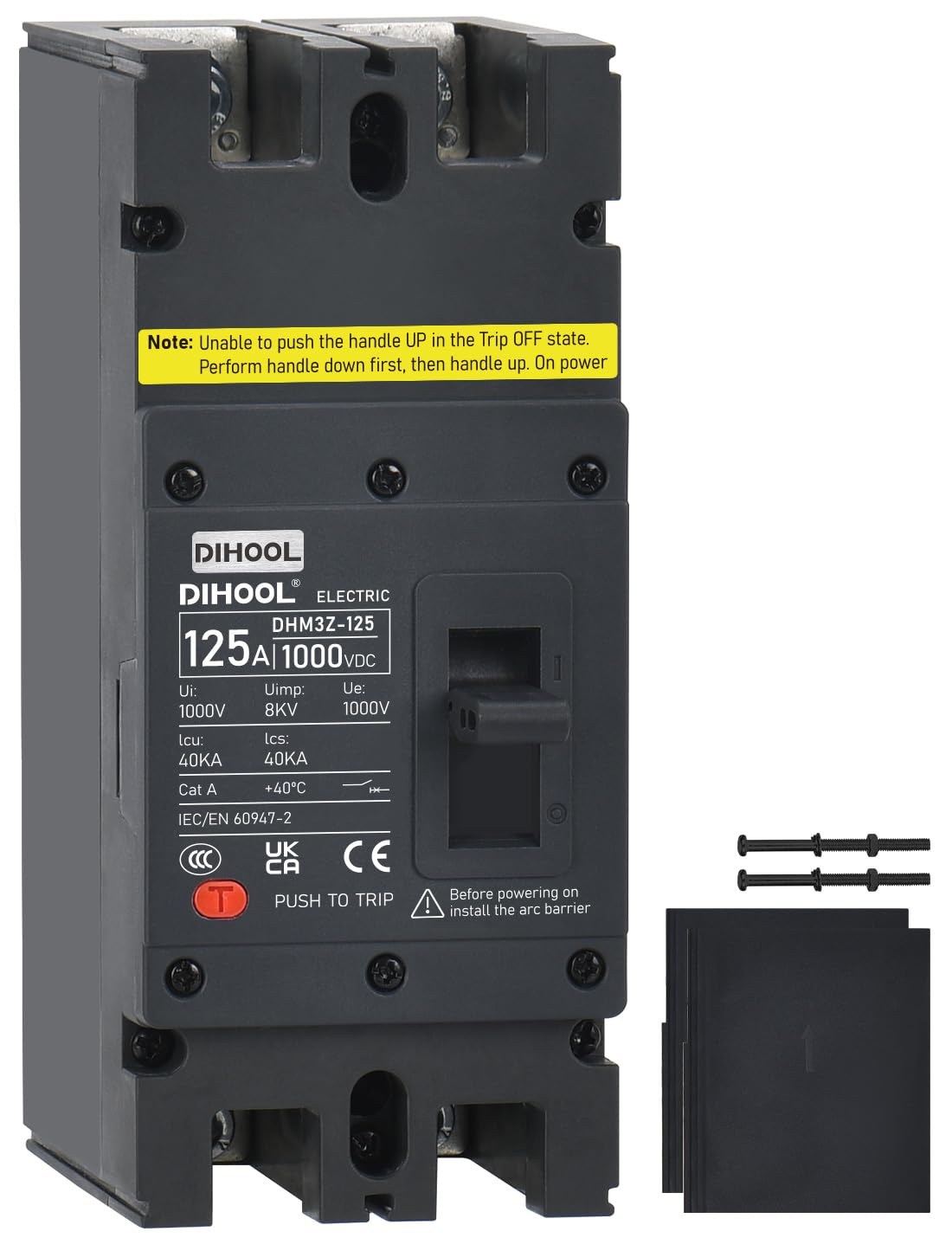 Snapklik.com : 125 Amp DC Circuit Breaker 125A Disconnect Switch Dual ...