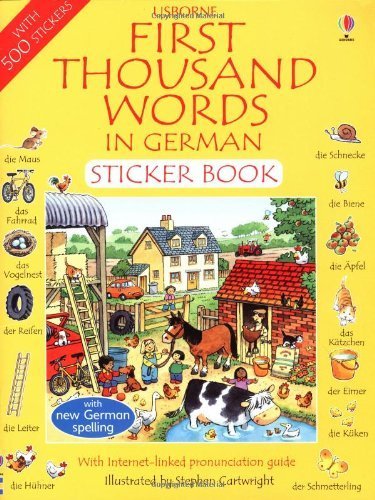 First 1000 Words in German Sticker Book (First Thousand Words Sticker ...