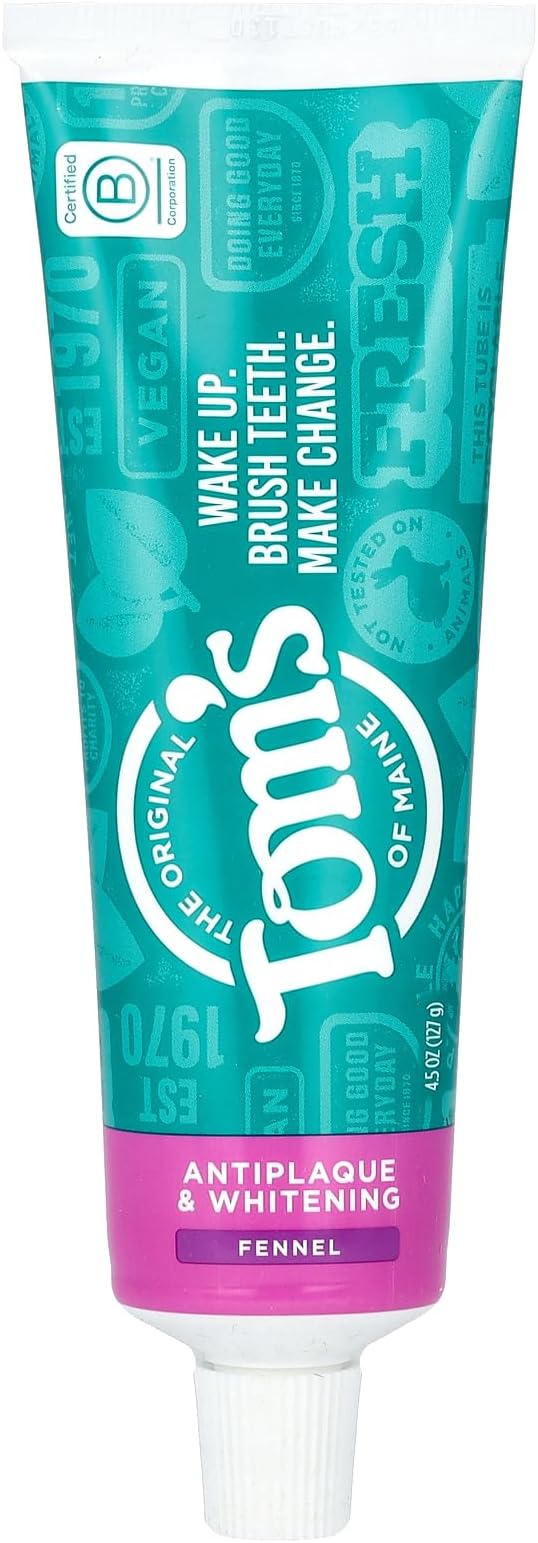 Amazon.com : Toms of Maine Whitening Fennel FF Toothpaste, 4.5 OZ ...