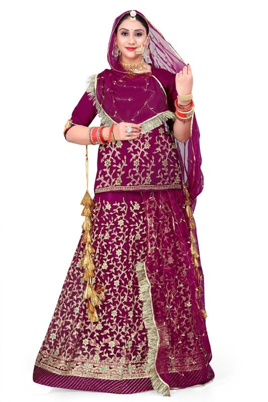 Buy Mansi Collection Gotta Patti Women’s Dress Festival Wear Rajputi ...