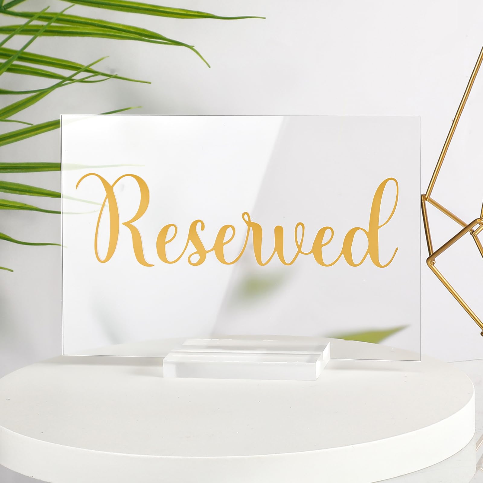 Amazon.com: Roowest 10 Set Acrylic Reserved Table Signs Clear Wedding ...