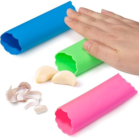 Amazon.com: Sinnsally Garlic Peeler Skin Remover Roller Keeper,Easy ...