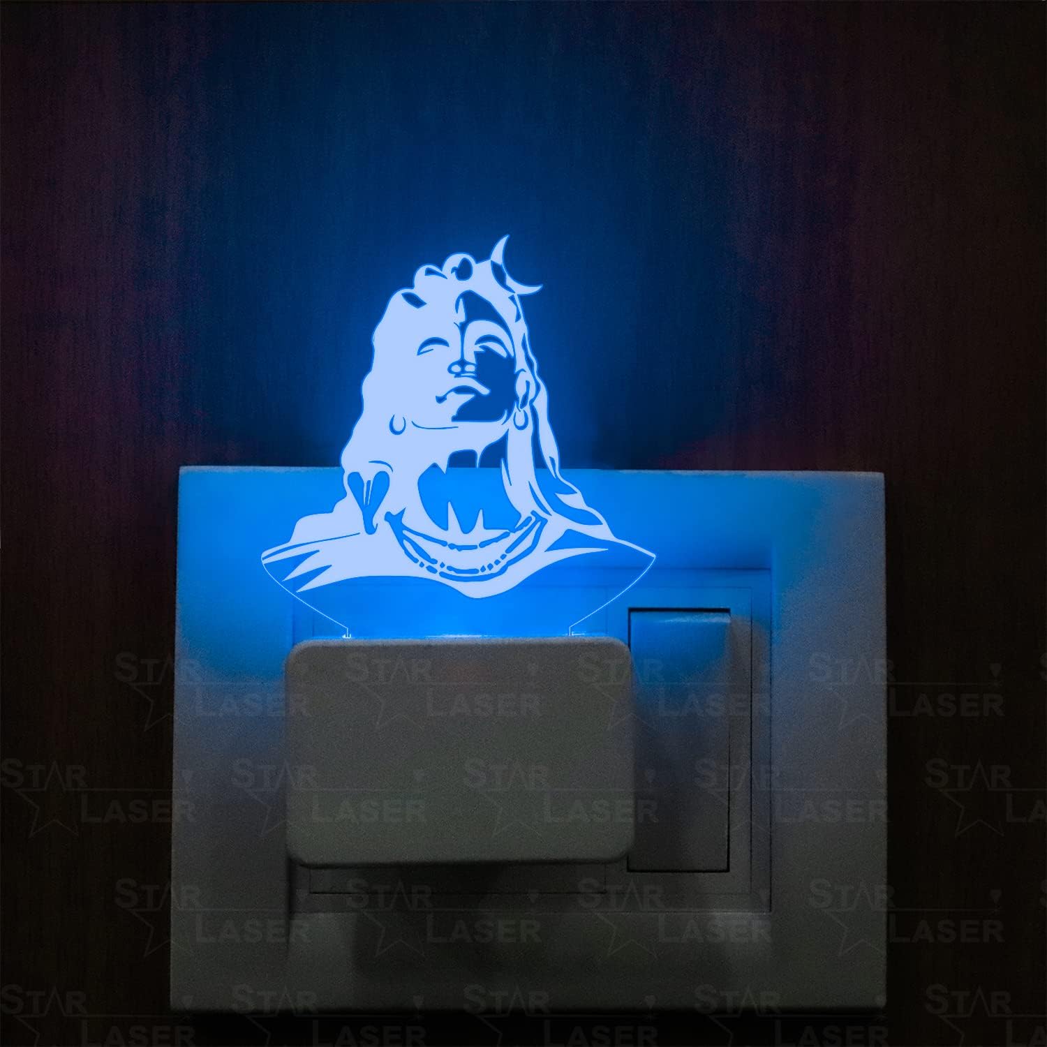 Buy StarLaser 3D Illusion God LED Night Light with 7 Color Changing ...