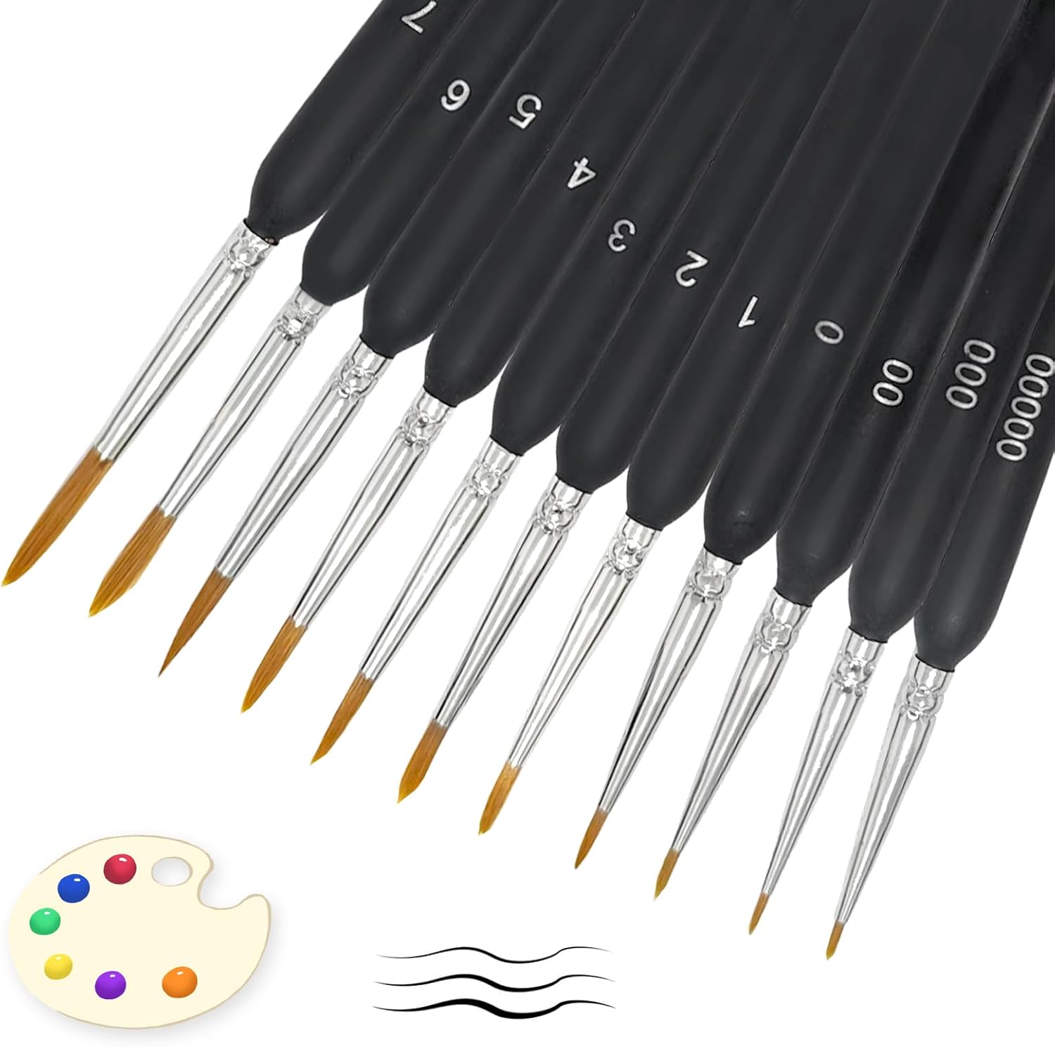 hautllaif 11 Pcs Fine Paint Brushes Artist Painting Brushes, Versatile ...