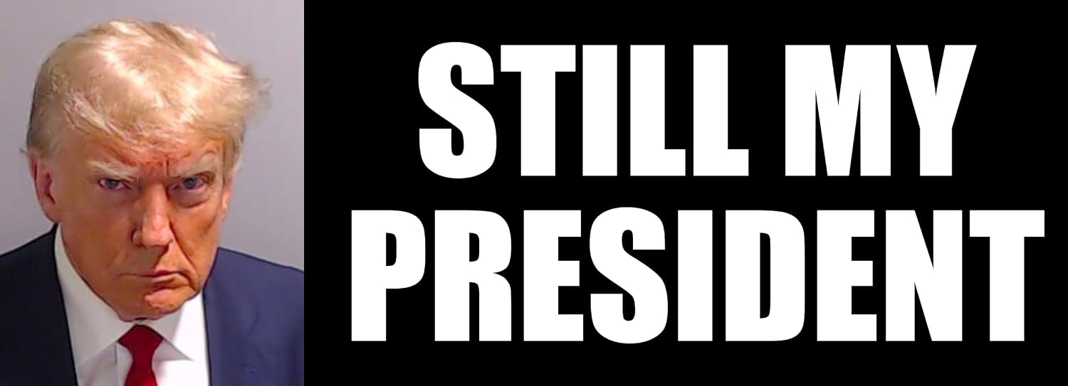 Amazon.com - Trump Mugshot: Still My President Bumper Sticker (Donald ...