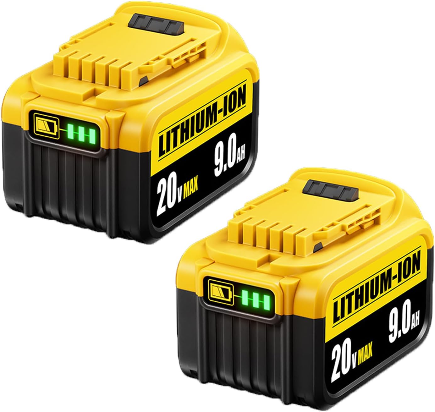 Amazon.com: 2Pack DCB200 9.0Ah 2Pack Battery Replacement for Dewalt 20V ...
