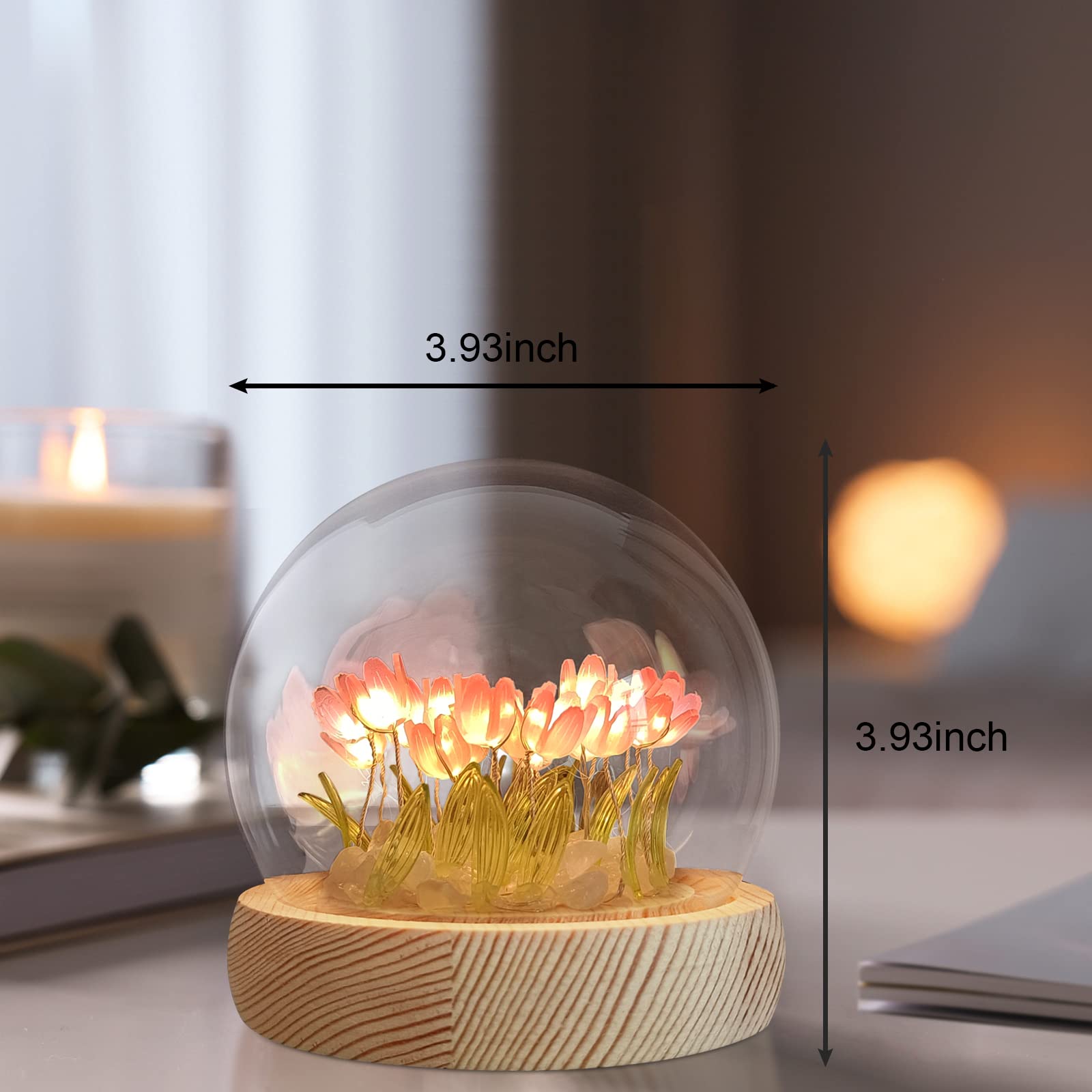 Snapklik.com : Fusehome DIY Pink Tulip Night Light, DIY Cute Flower ...