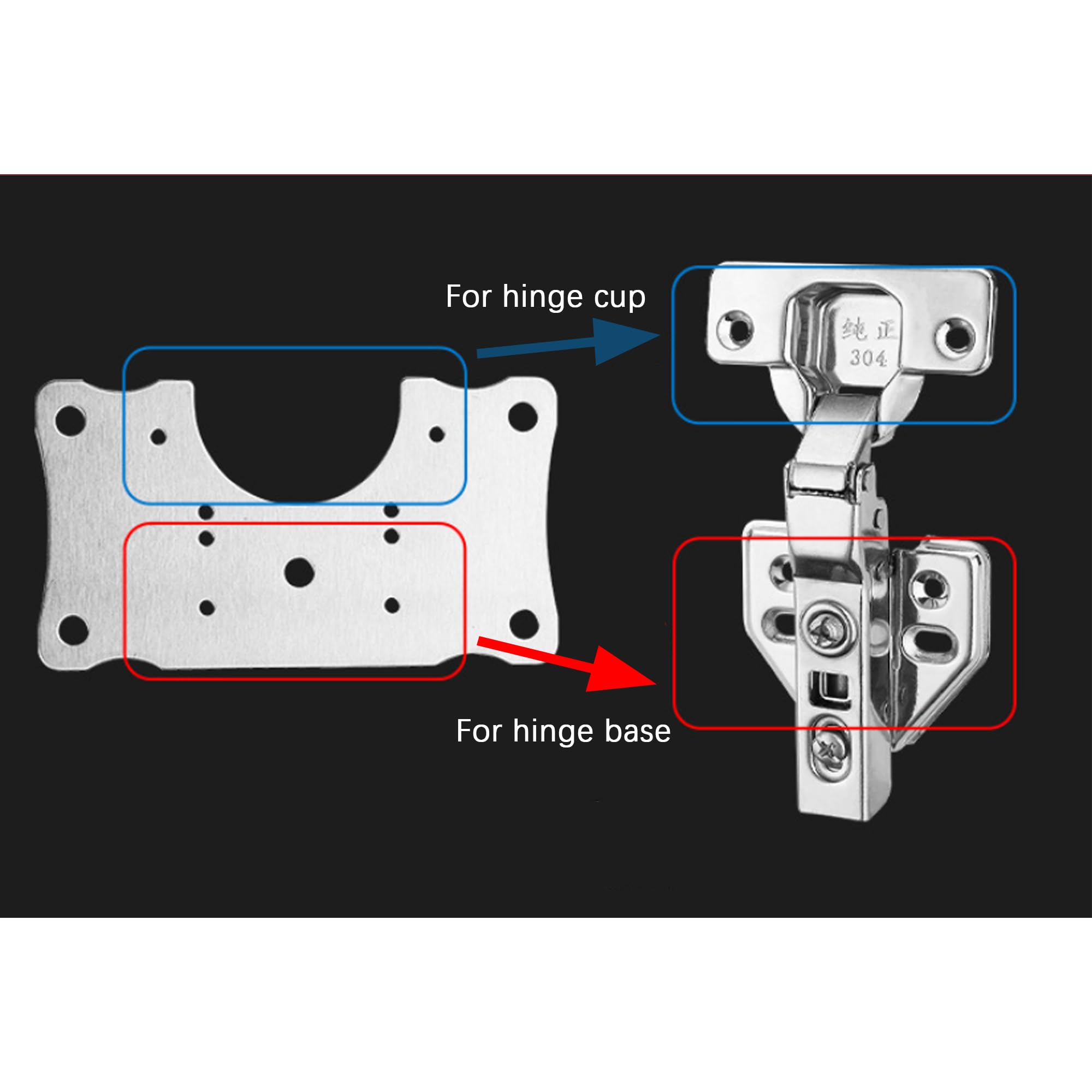 Snapklik.com : Hinge Mounting Plate Fix, Cabinet Hinge Repair Kit ...