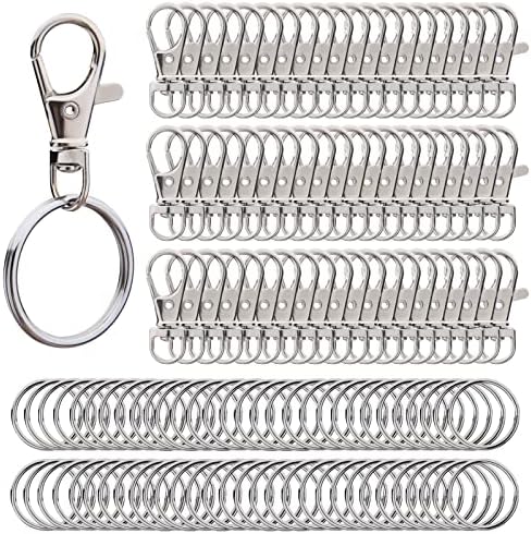 Amazon.com: Livder Metal Swivel Lanyard Snap Hooks and Split Key Rings ...
