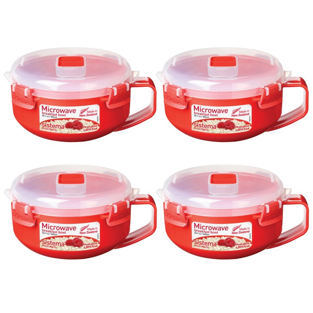 Sistema Microwave Cookware Breakfast Bowl x 4 : Amazon.co.uk: Home ...