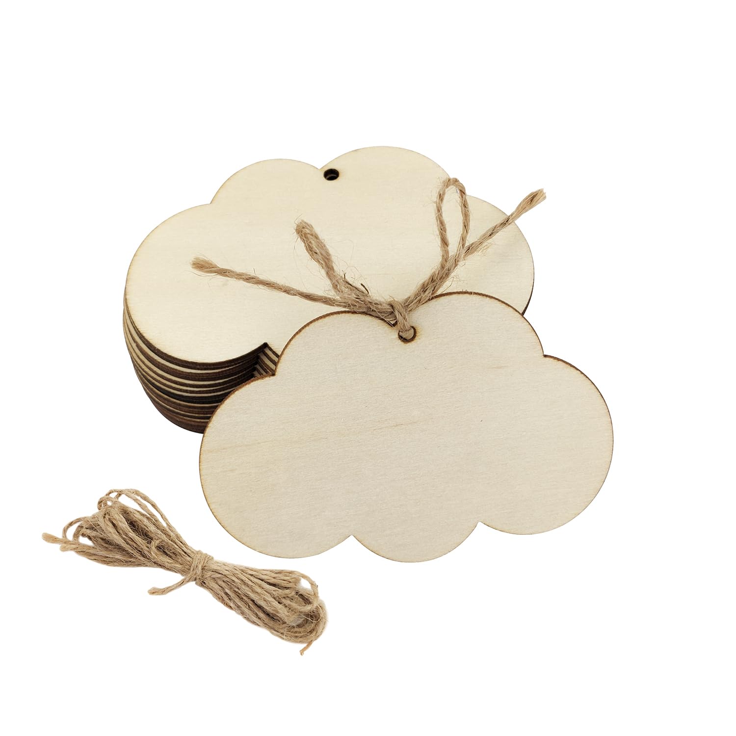 Amazon.com: 30 Pack 4 Inch Wood Cloud Cutouts Unfinished Wooden Cloud ...