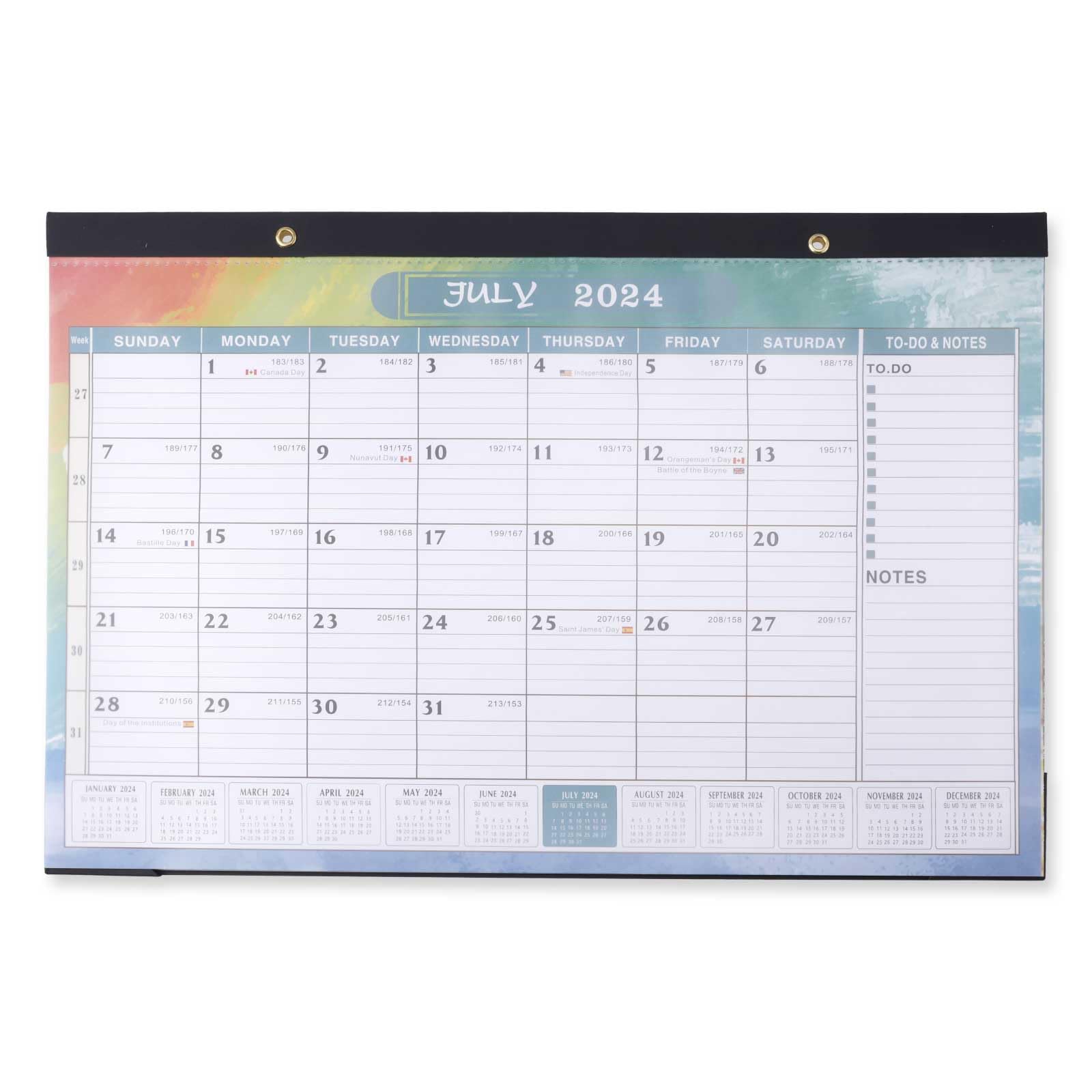 Wall Calendar 2024-2025, 17×12 Inch Big Double Hook Aesthetic Planner ...