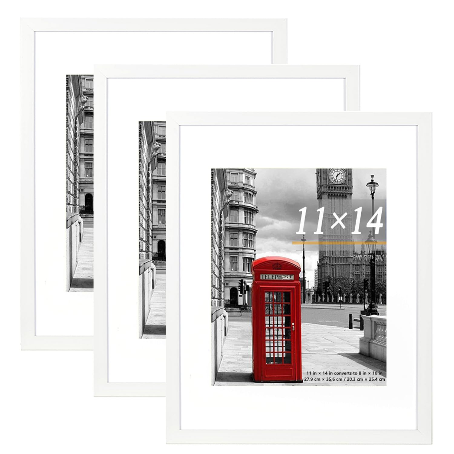 Scholar Tree White Picture Frames 14x11 Inch 3 Pack, Picture Frame for ...