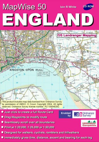 England: All OS Landranger Maps of England on CD (MapWise 50 S ...