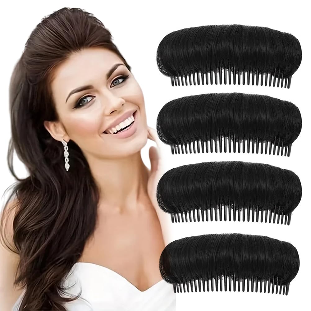 Amazon.com: 4Pcs Hair Bun Invisible False Hair Clip, Bump It Up Volume ...