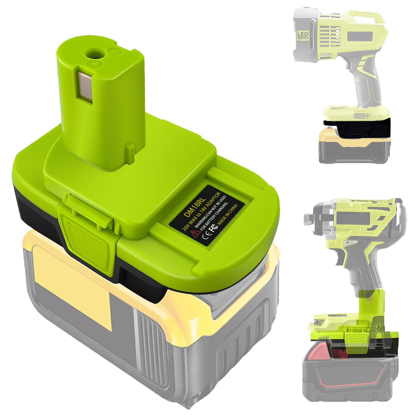 DM18RL Battery Adapter for Dewalt to Ryobi Battery Adapter, Convert ...