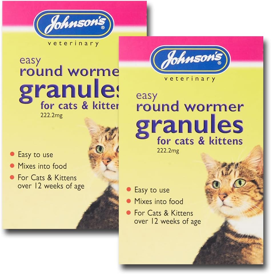 Easy Round Wormer Granules for Cats & Kittens - Cat Worming Treatment ...