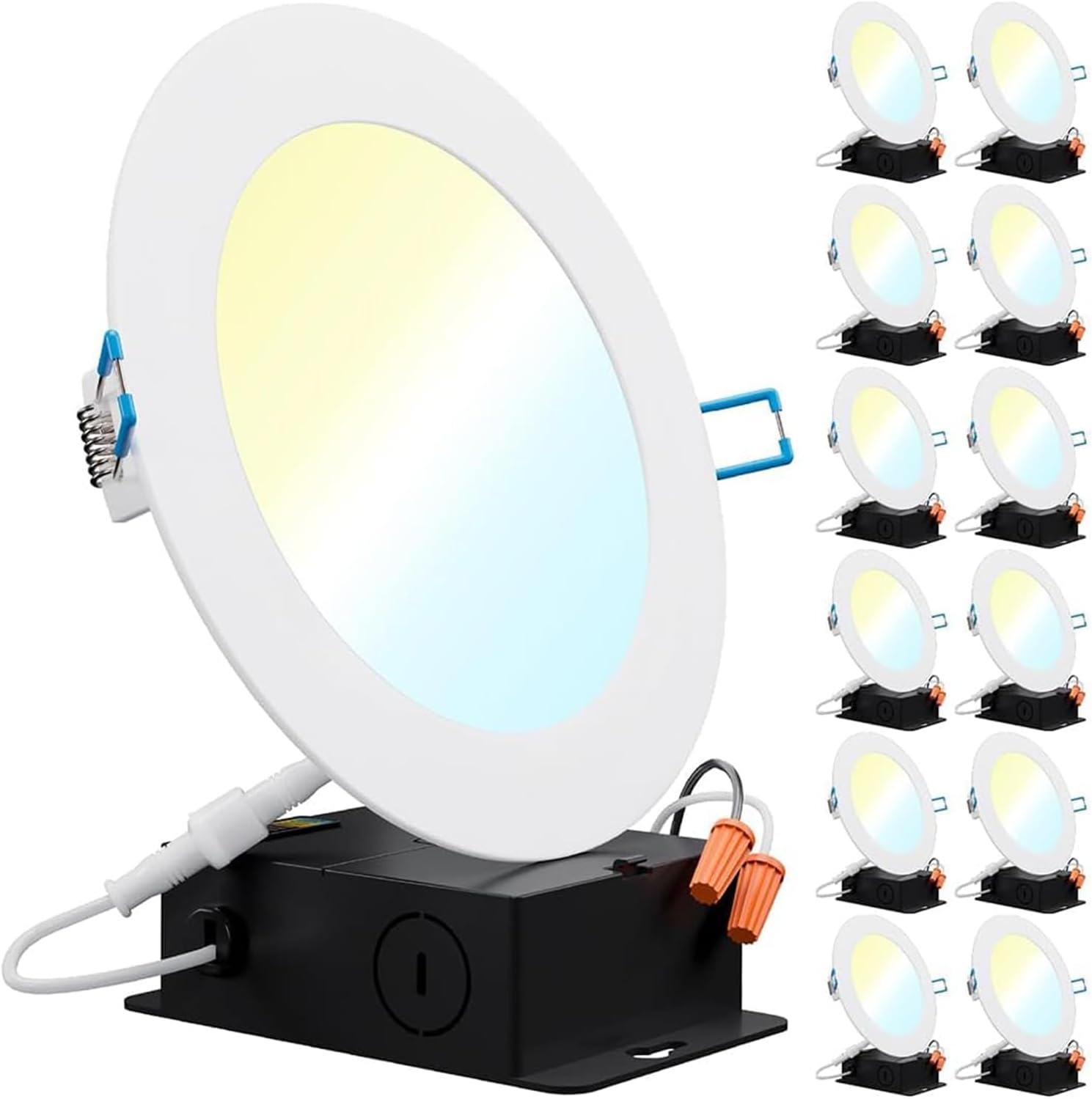 Sunco Lighting 12 Pack 5CCT 6 Inch Ultra Thin LED Recessed Ceiling ...