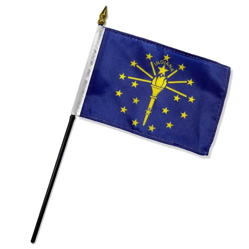 Amazon.com: Indiana 4"x6" Desk Stick Flag (No Base) (1 Flag): Office ...