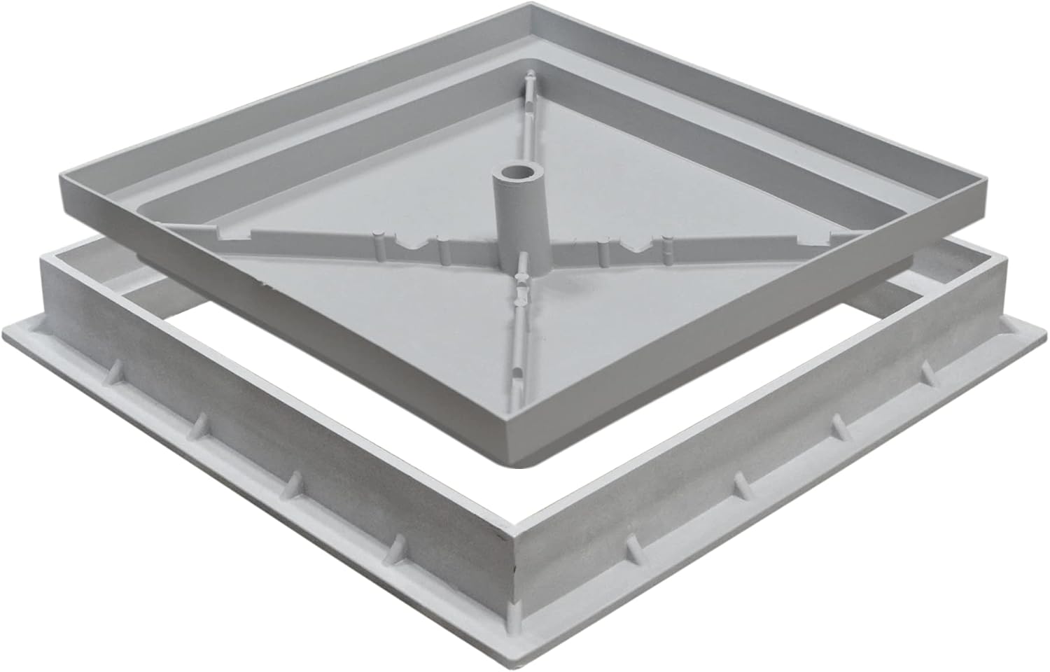 Jardibric - Tampon Trappe Creux à Carreler + Cadre 40 x 40 cm ...