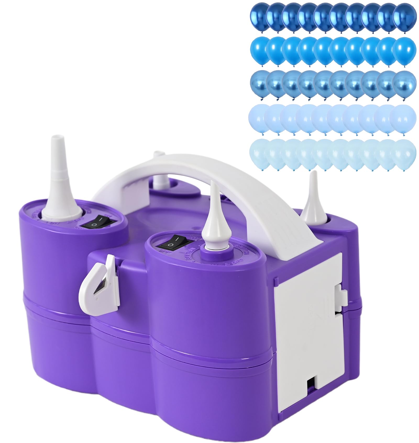 Amazon.com: Blue Balloon with Air Pump Electric Set, 3-in-1 Air Pump ...