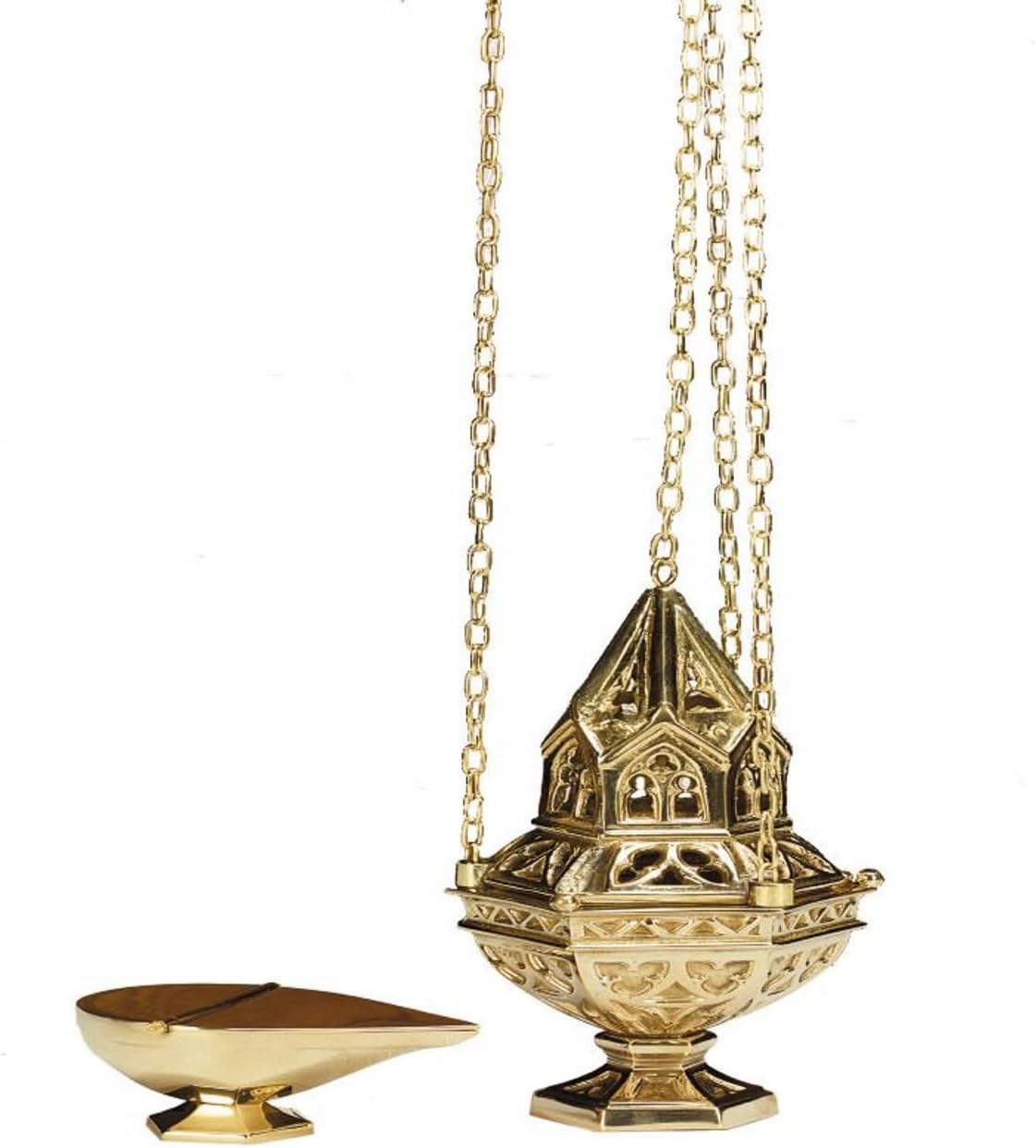 Amazon.com: Autom Sacred Vessel 10" Brass Ornate Censer on 36" Chain ...