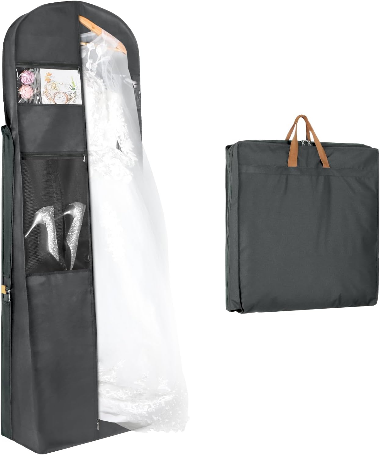 Amazon.com: Zilink 72" Wedding Dress Garment Bag Dress Bags for Gowns ...