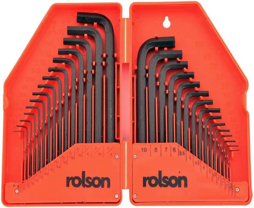Rolson 40345 30 pc MM/IMP Hex Key Set : Amazon.co.uk: DIY & Tools