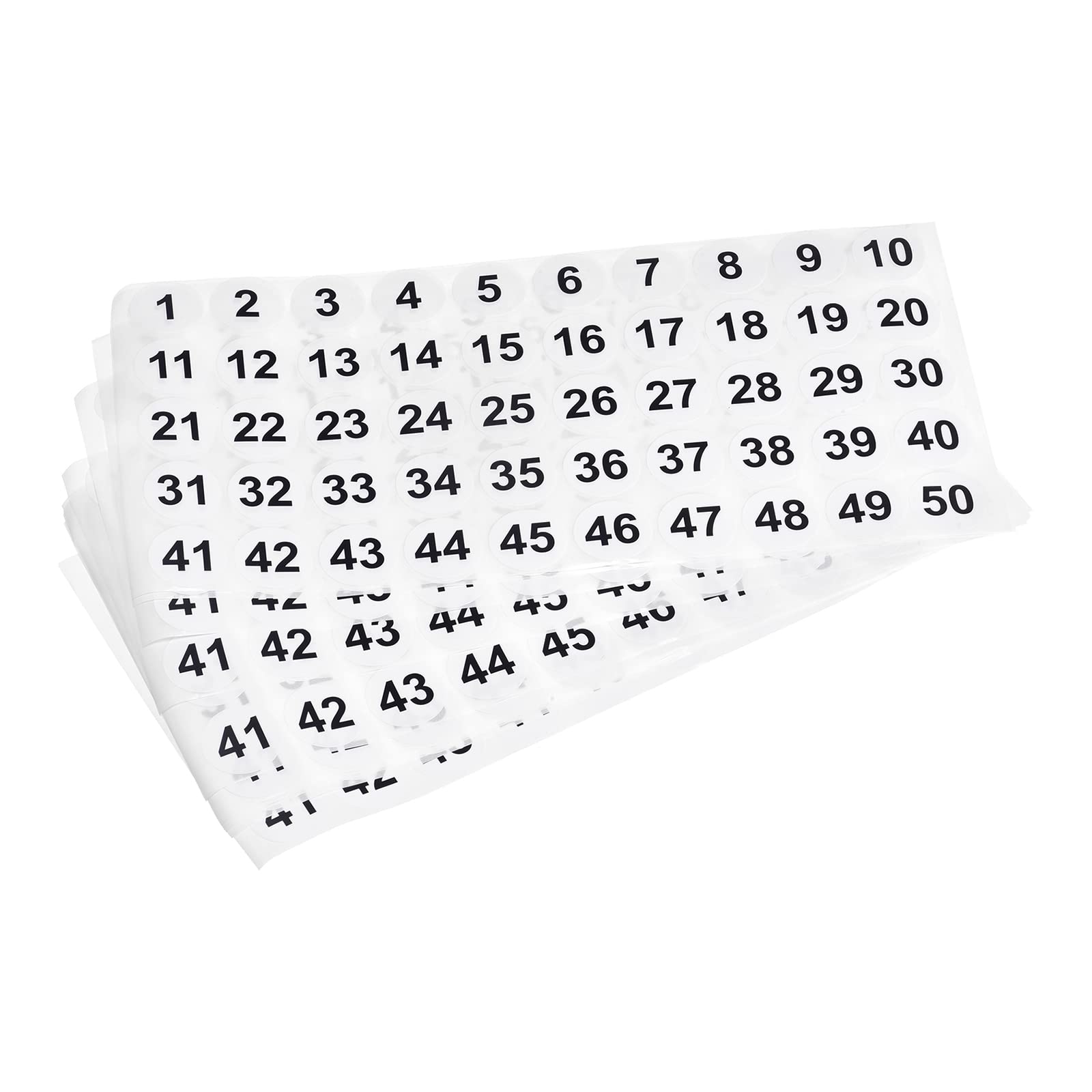 Amazon.com : MECCANIXITY 1 to 50 Number Stickers Number Label Self ...