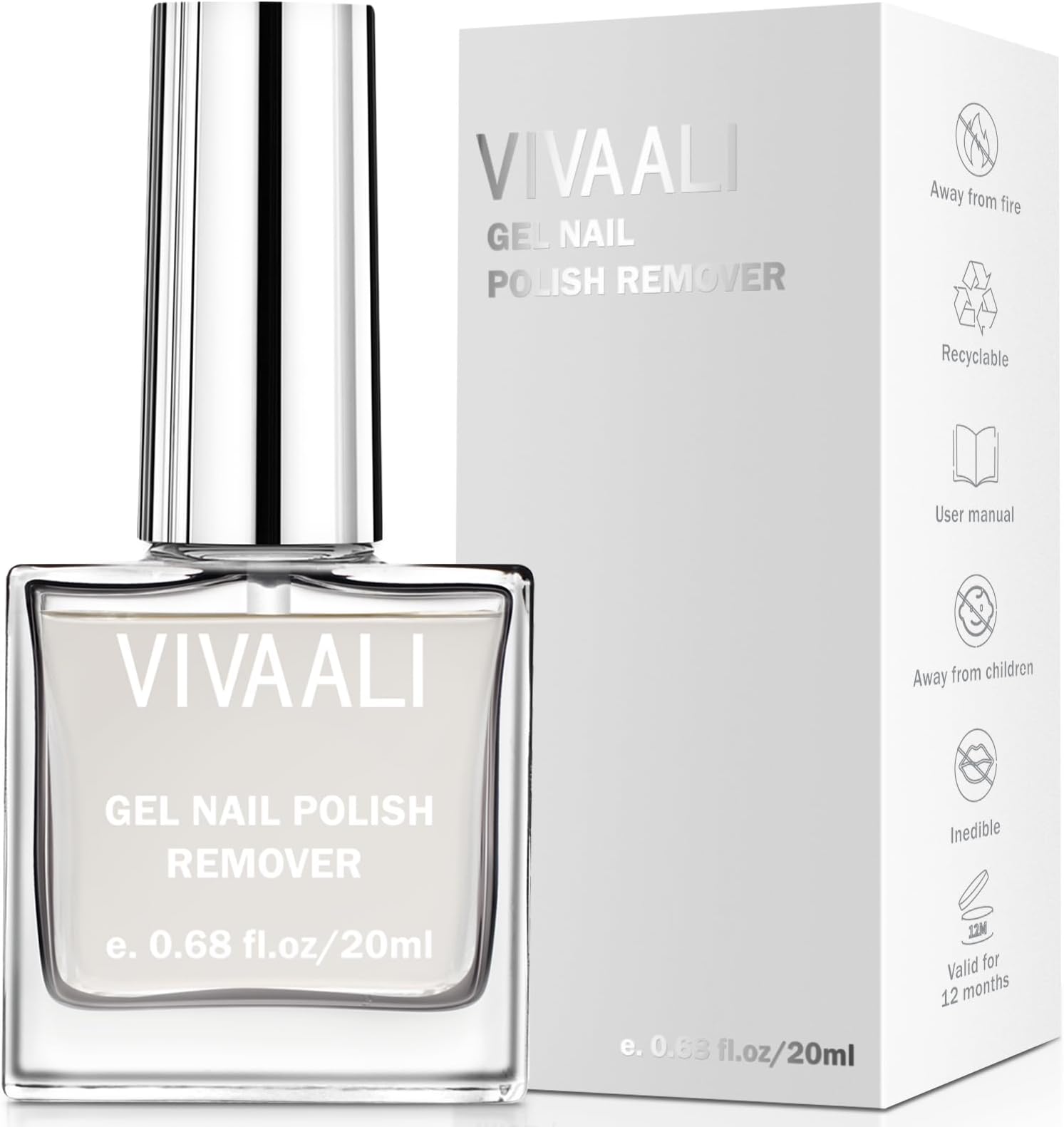 Amazon.com : VIVAALI Gel Polish Remover, 0.68oz./20ml Gel Nail Polish ...