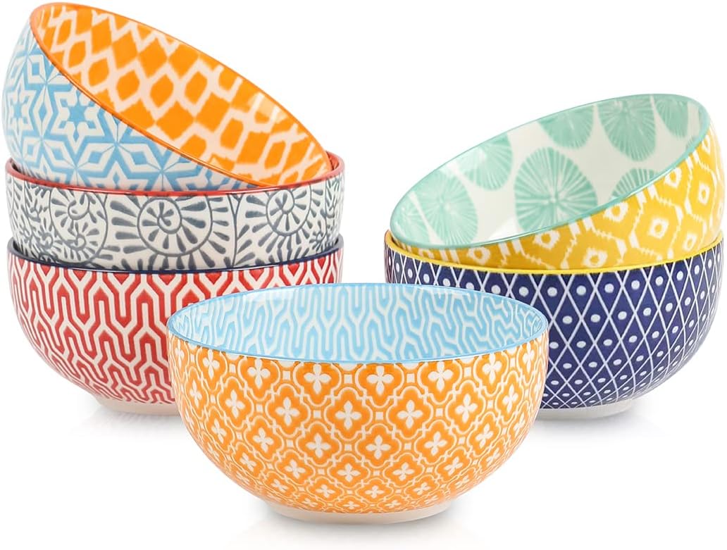 Amazon.com: Ice Cream Bowls - Ceramic Bowl Set - Cute Ice Cream Bowls ...