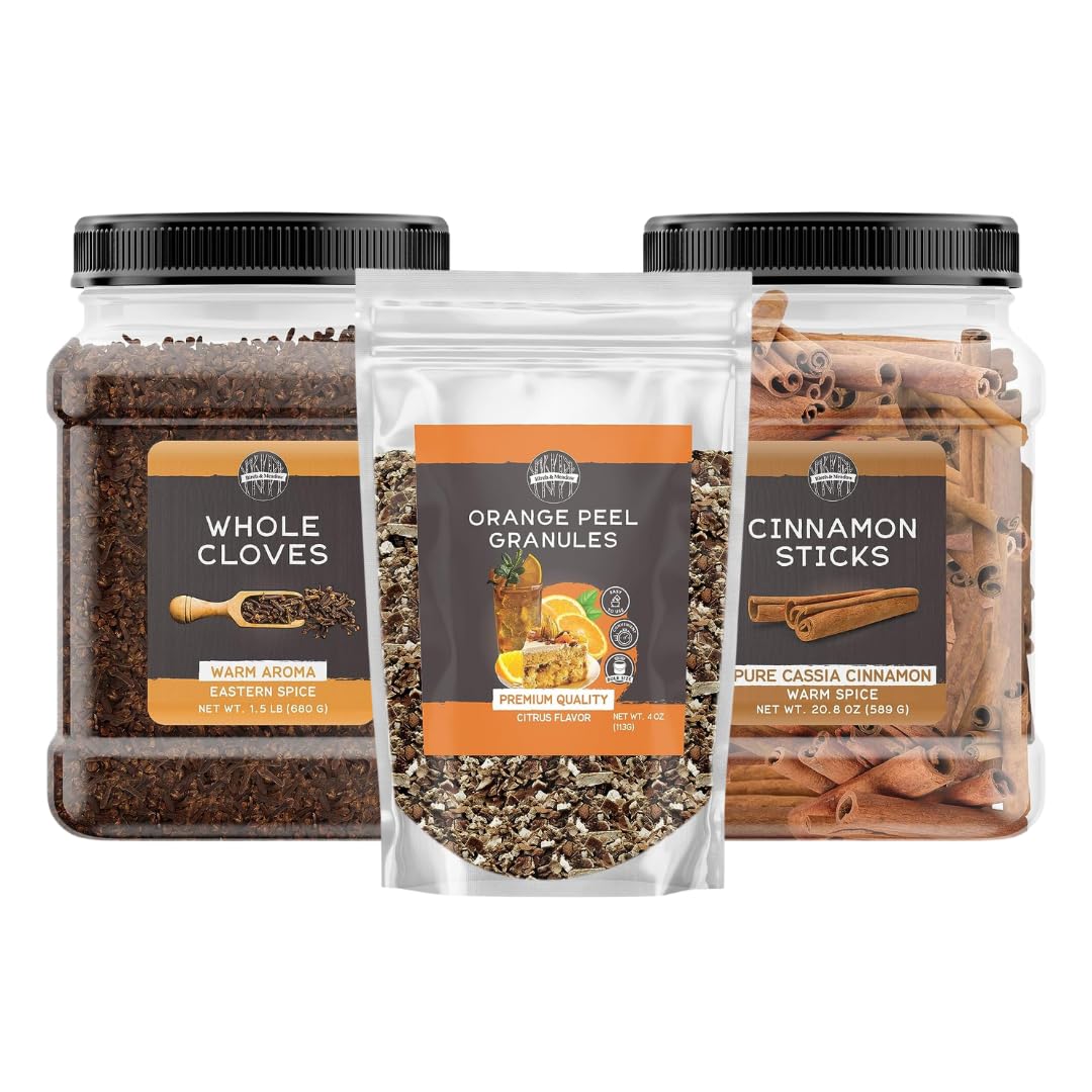 Amazon.com : Birch & Meadow Cinnamon Sticks, Orange Peel Granules, and ...