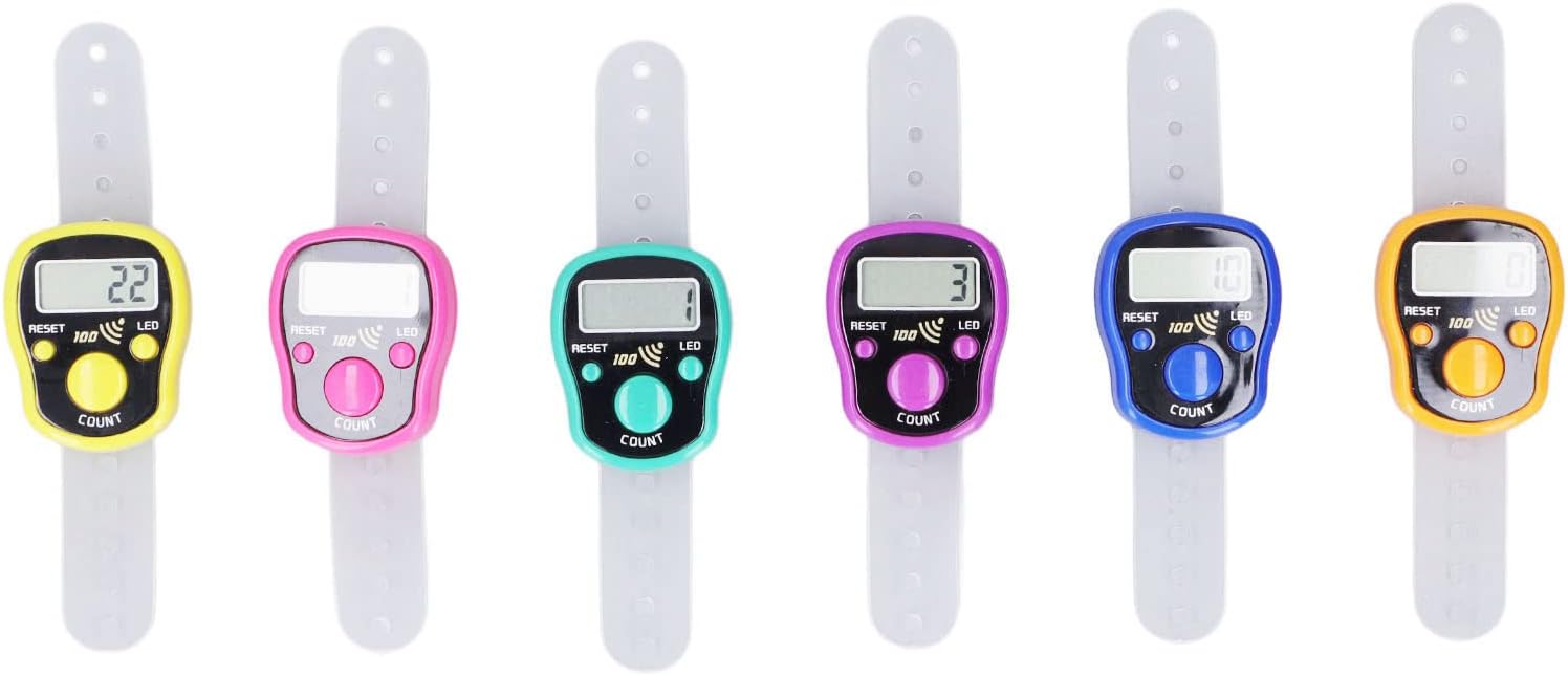 5Pcs Electronic Finger Counter LCD Electronic Digital Display Finger ...