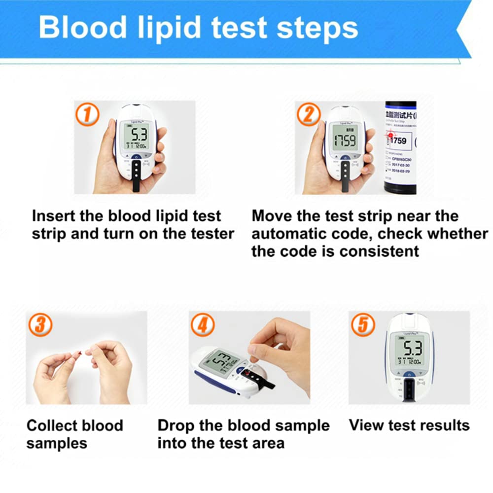 Lipid Test Meter Kit, HDL Triglycerides Cholesterol Test Meter Kit ...