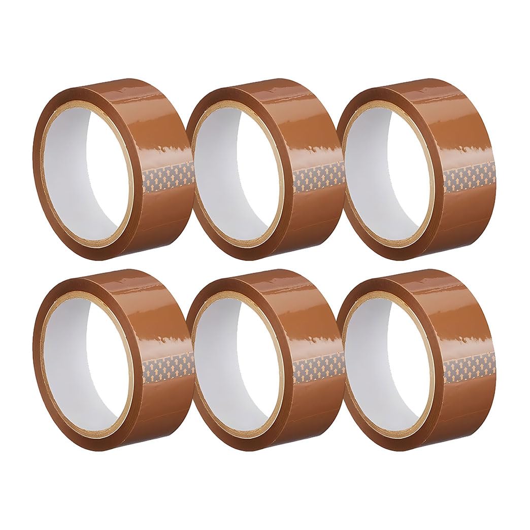 Parcel packaging Brown Cello Tape | 24mm x 40 meter | Pack of 6 | Self ...