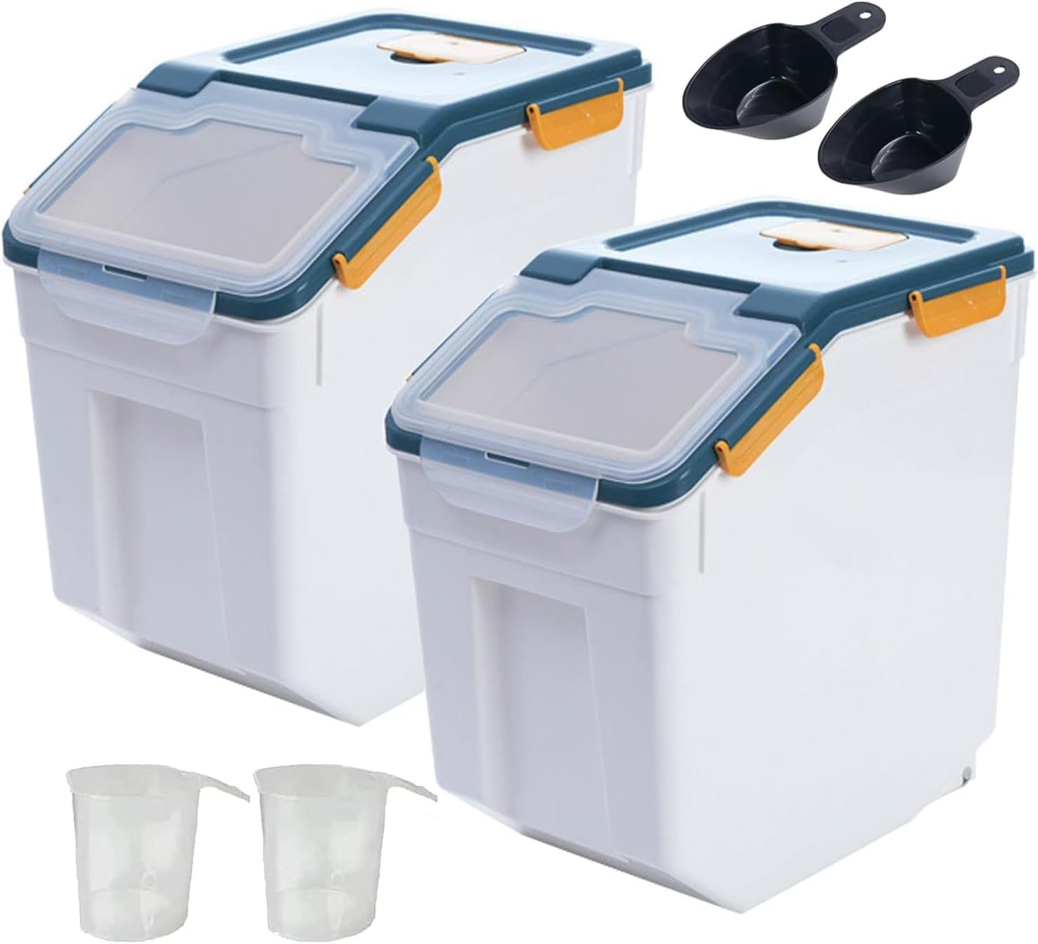 Amazon.com: MC MEICHUANG 50 lbs Flour Storage Container, 2 Pack Rice ...