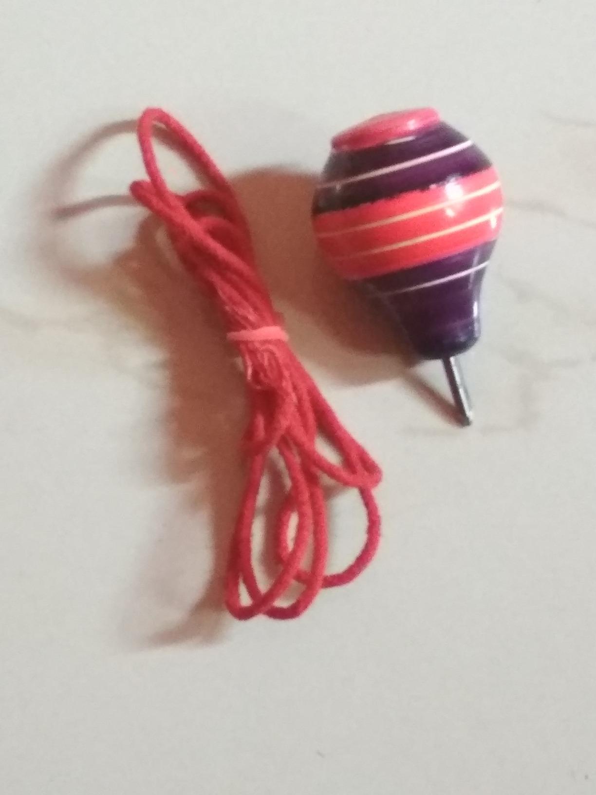 Buy Funwood Games Wooden Spinning Lattoo with Thread Multicolor Online ...