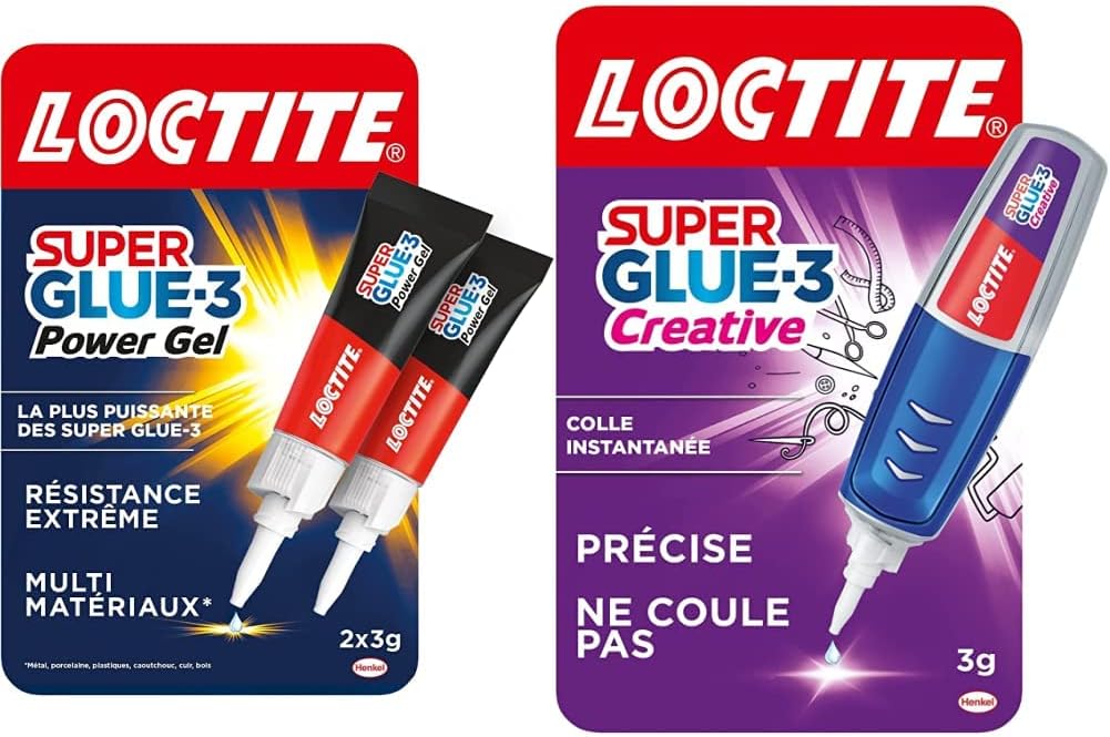 Loctite Super Glue-3 Power Gel, colle forte enrichie en caoutchouc ...
