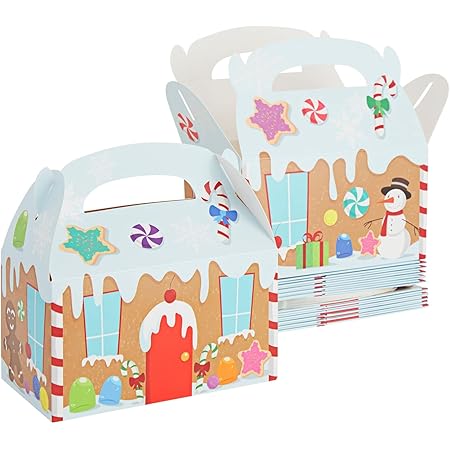 Amazon.com: Gingerbread House Favor Treat Boxes - Christmas and Holiday ...