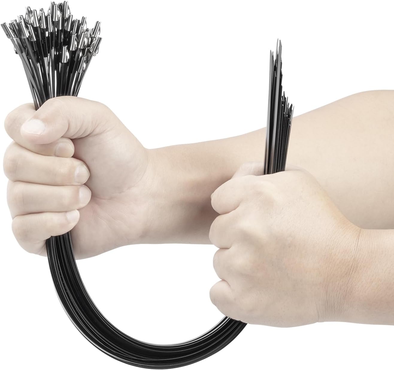 Amazon.com: XINGO 24 inch Black Metal Zip Ties Heavy Duty 100 Pack, 304 ...
