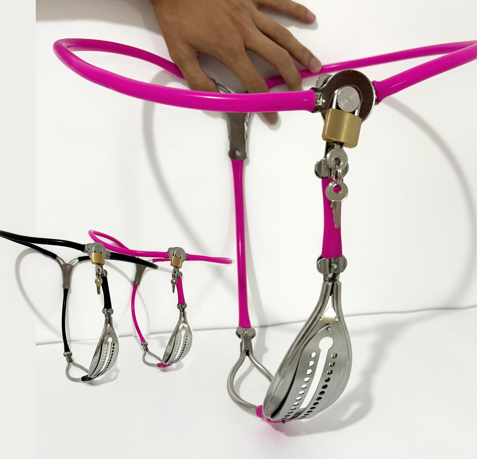 Amazon.com: YILUQIFLY Female Stainless Steel Adjustable Chastity Belt ...