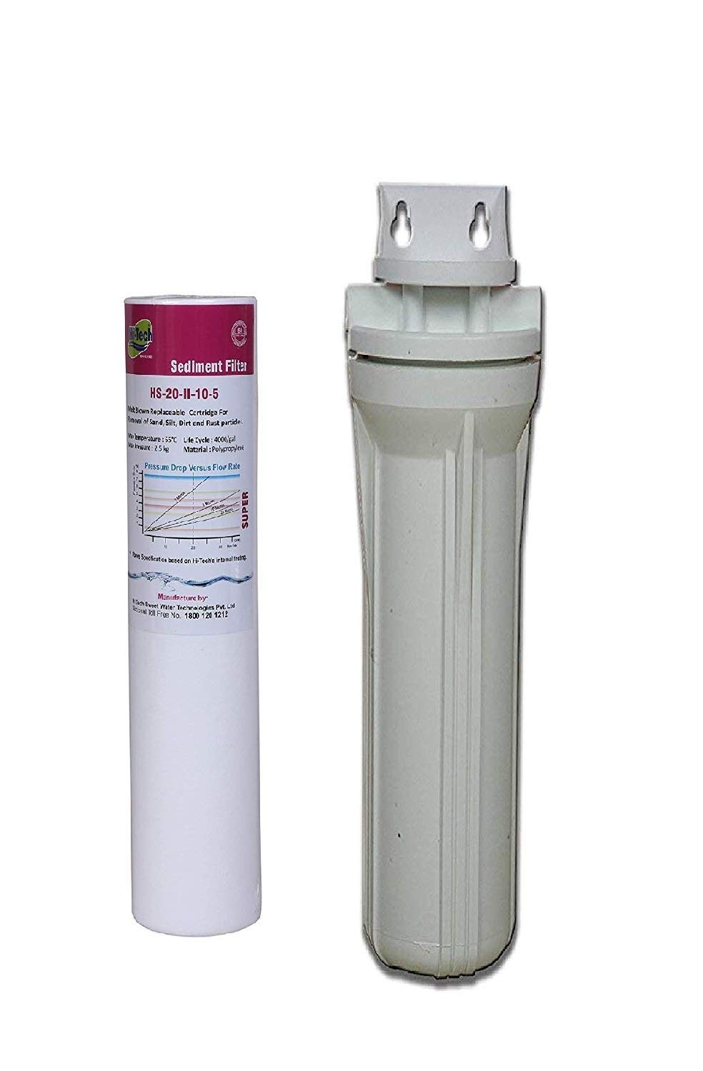Hi-Tech Filter Housing and 10" PP Spun Filter for Any RO Water Purifier ...