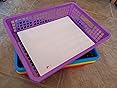 Amazon.com - 6 Pack Plastic Turn in Paper Trays for Classroom, Colorful ...