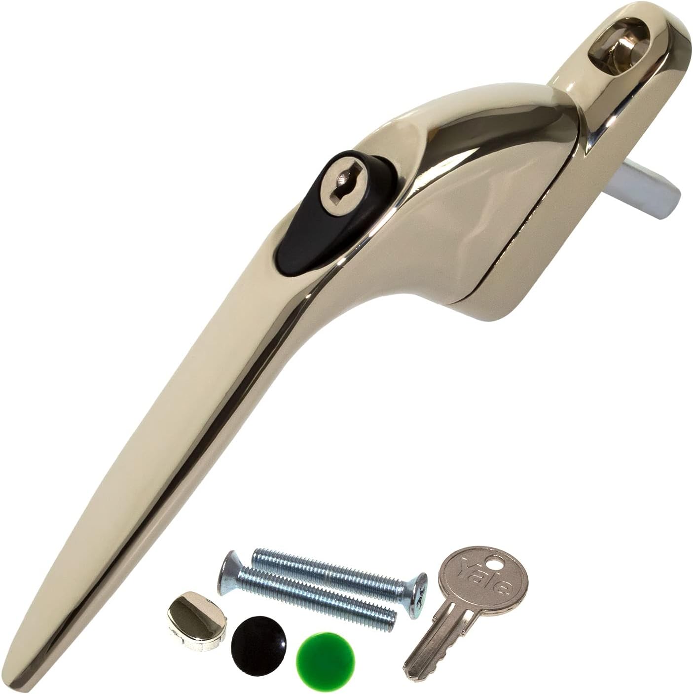 Silver Yale UPVC Window Handle Inline Double Glazing Universal Key ...