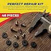 Flat and Beveled Faucet Washers and Brass Bibb Screws Assortment, 48 ...