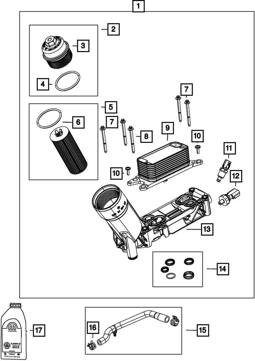 Amazon.com: Mopar Hose - 68092947AD , Black : Automotive