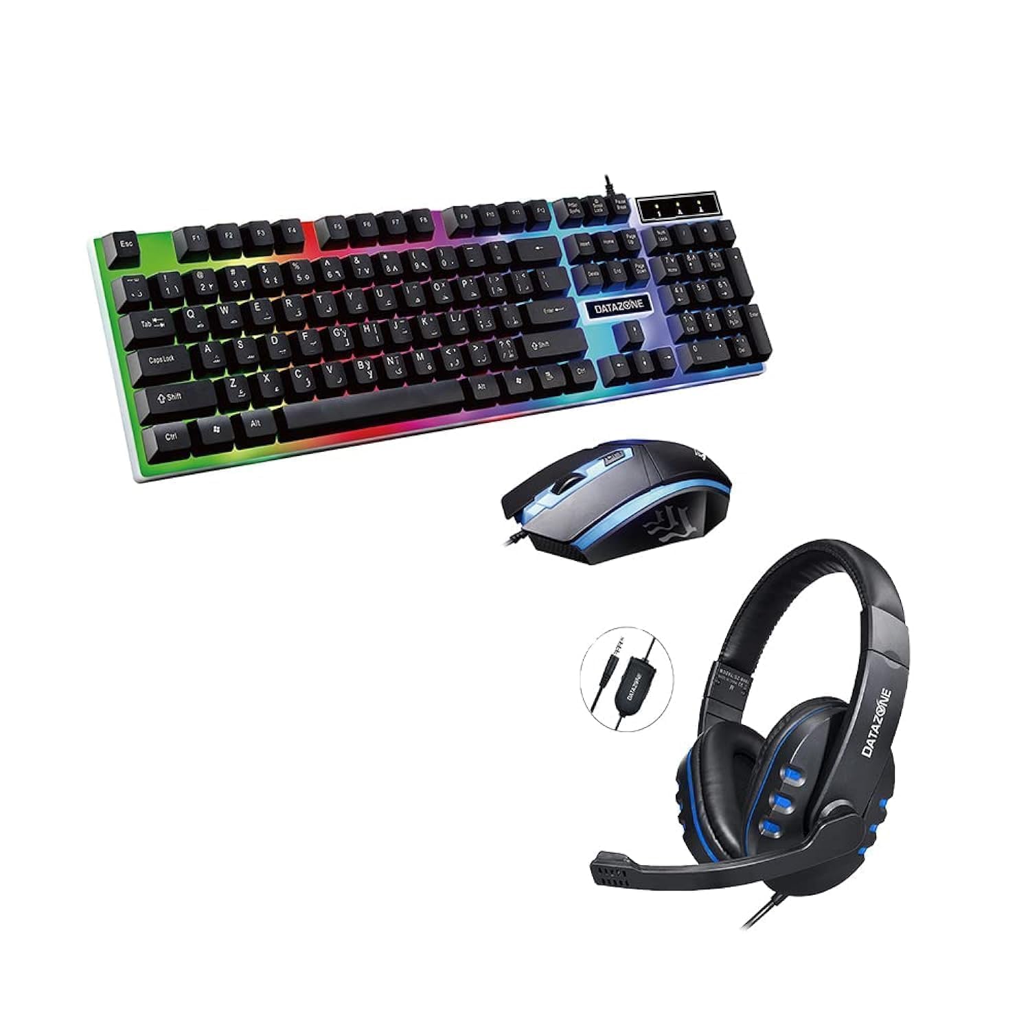 Datazone G21 USB Keyboard With LED Mouse Set (Black) And Gaming ...