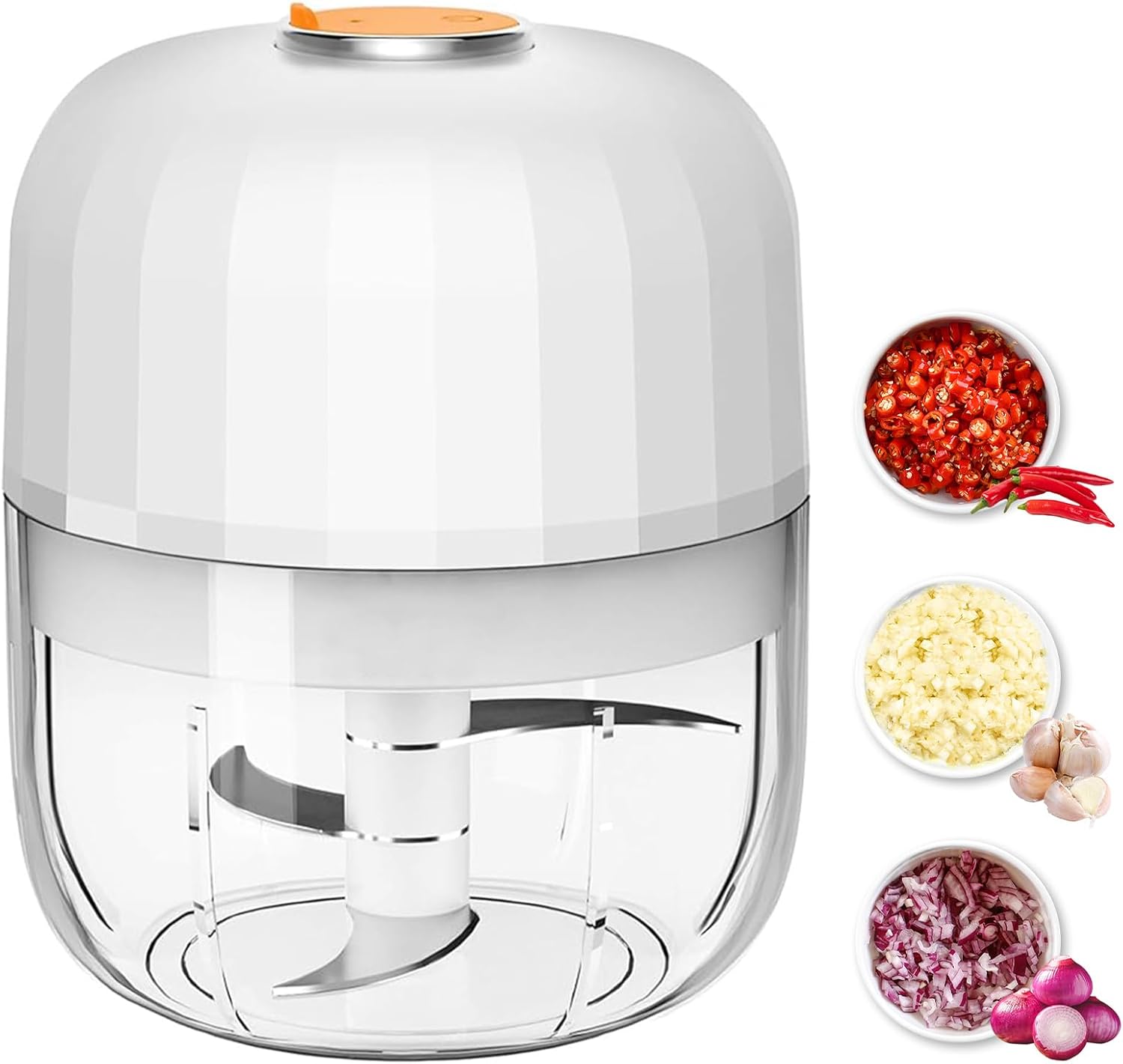 Amazon.com: Arofeer Garlic Chopper Electric 250ml,Mini Chopper Cordless ...