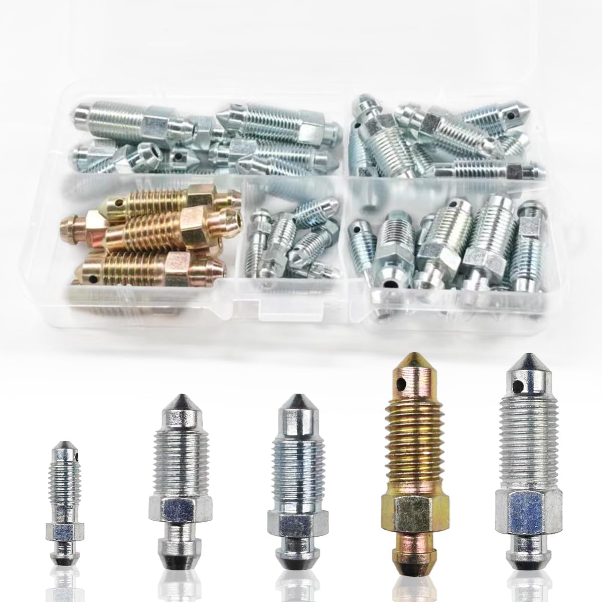 Amazon.com: ZIMISI 36PCS Brake Bleeder Screw Assortment Kit, SAE ...